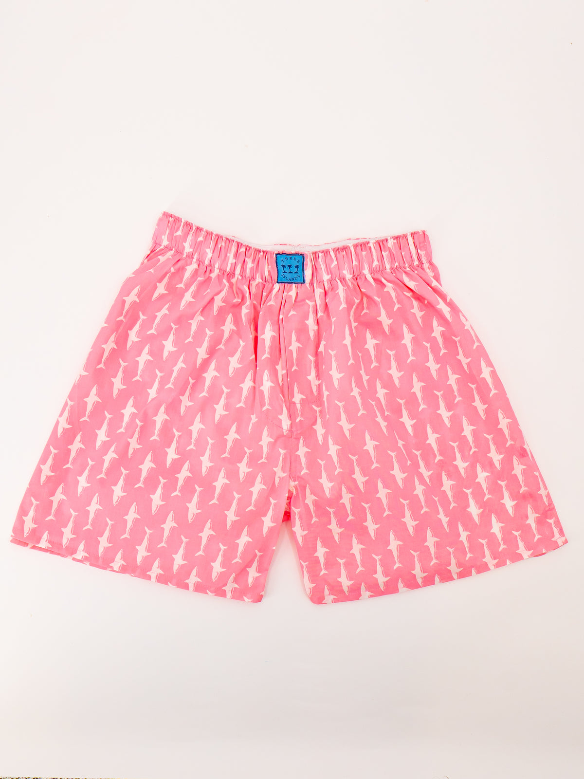 Men's Pinky Sharks Boxers | Fun Print Underwear - Three Islands