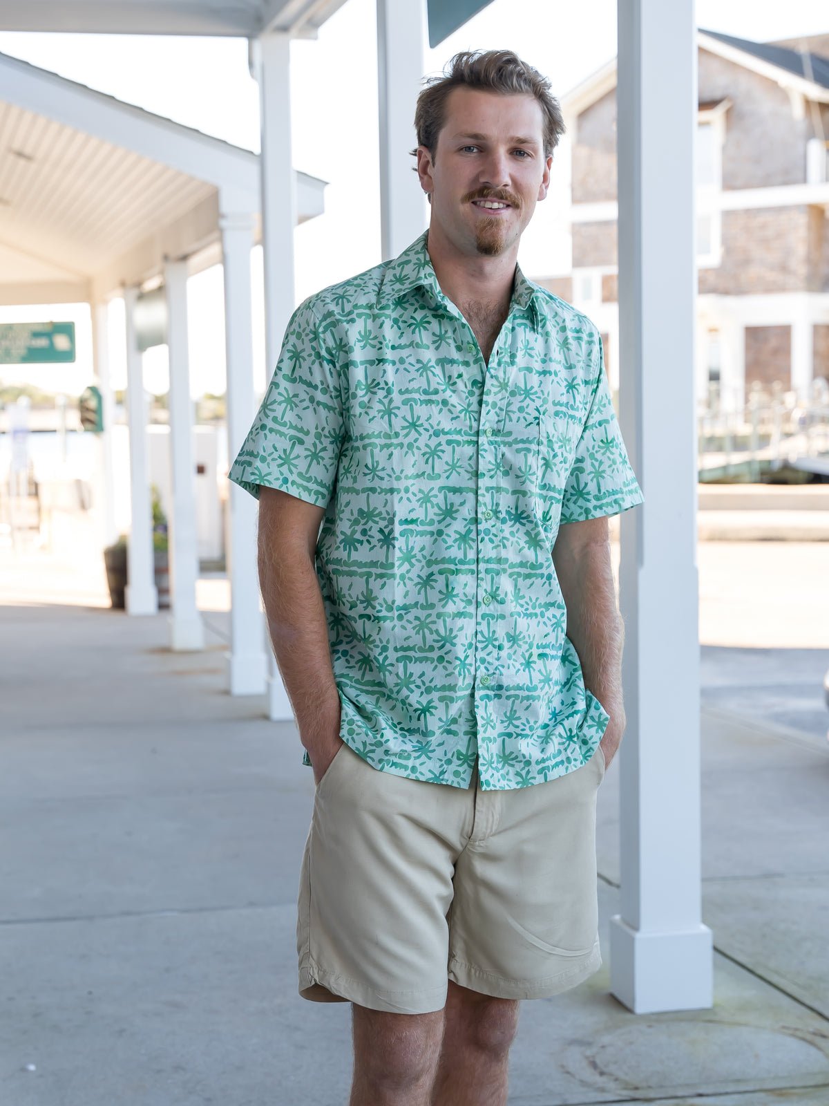 Bali Short-Sleeve Shirt in Coconut Island – Three Islands