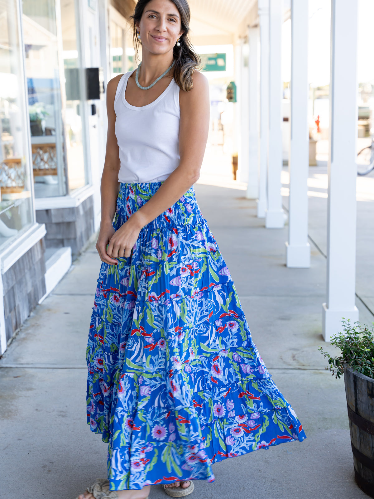 Madeira Maxi Skirt/Dress in Under The Sea – Three Islands