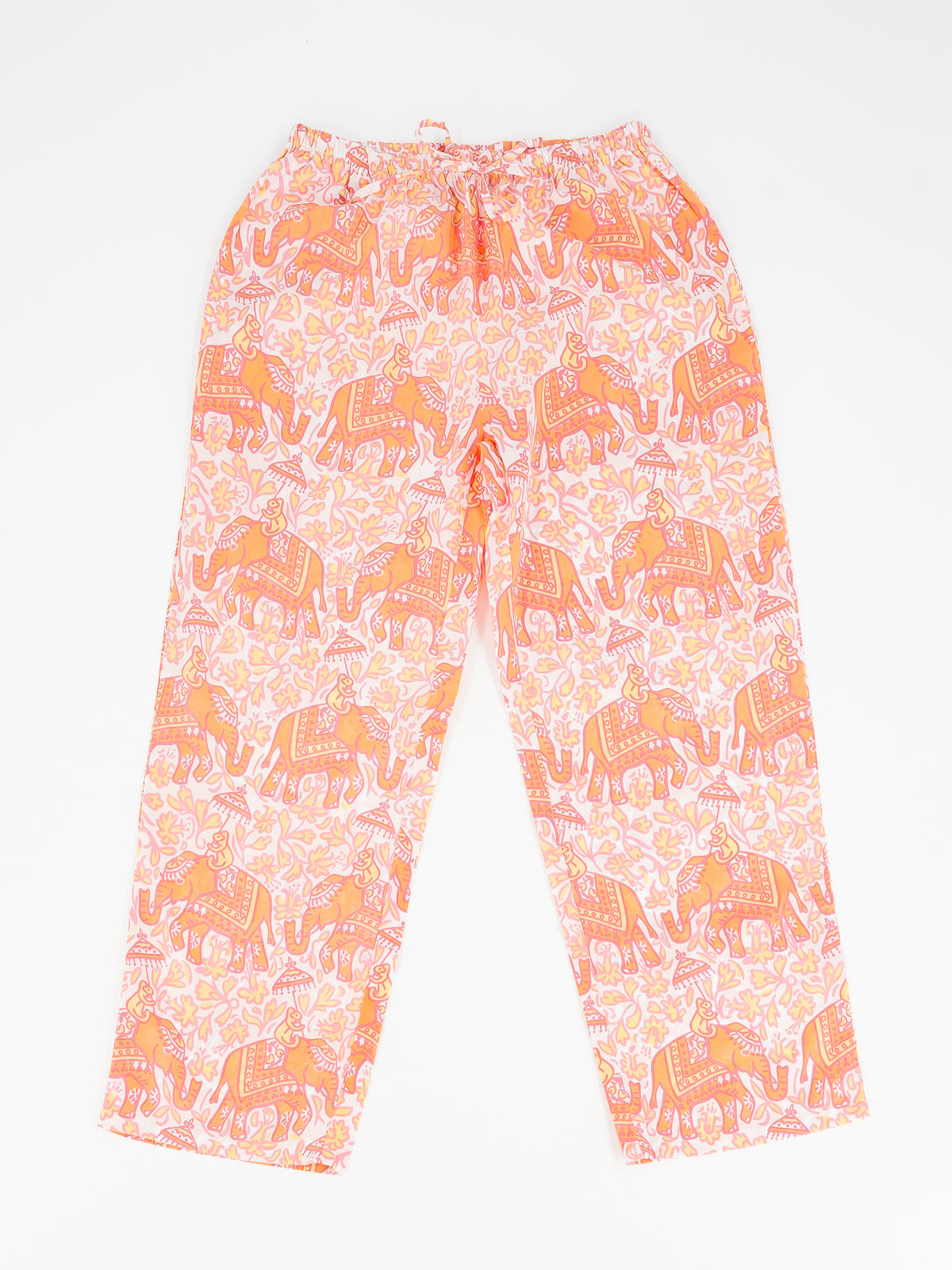 Women's Aruba House Pants in Mango Elephant Rides – Three Islands