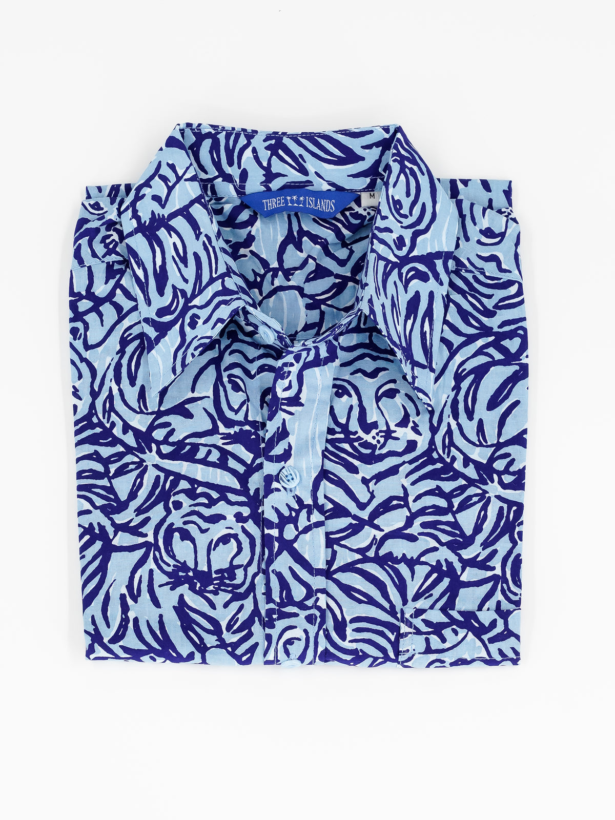 Bali Short-Sleeve Shirt in Tiger Bay Blue – Three Islands