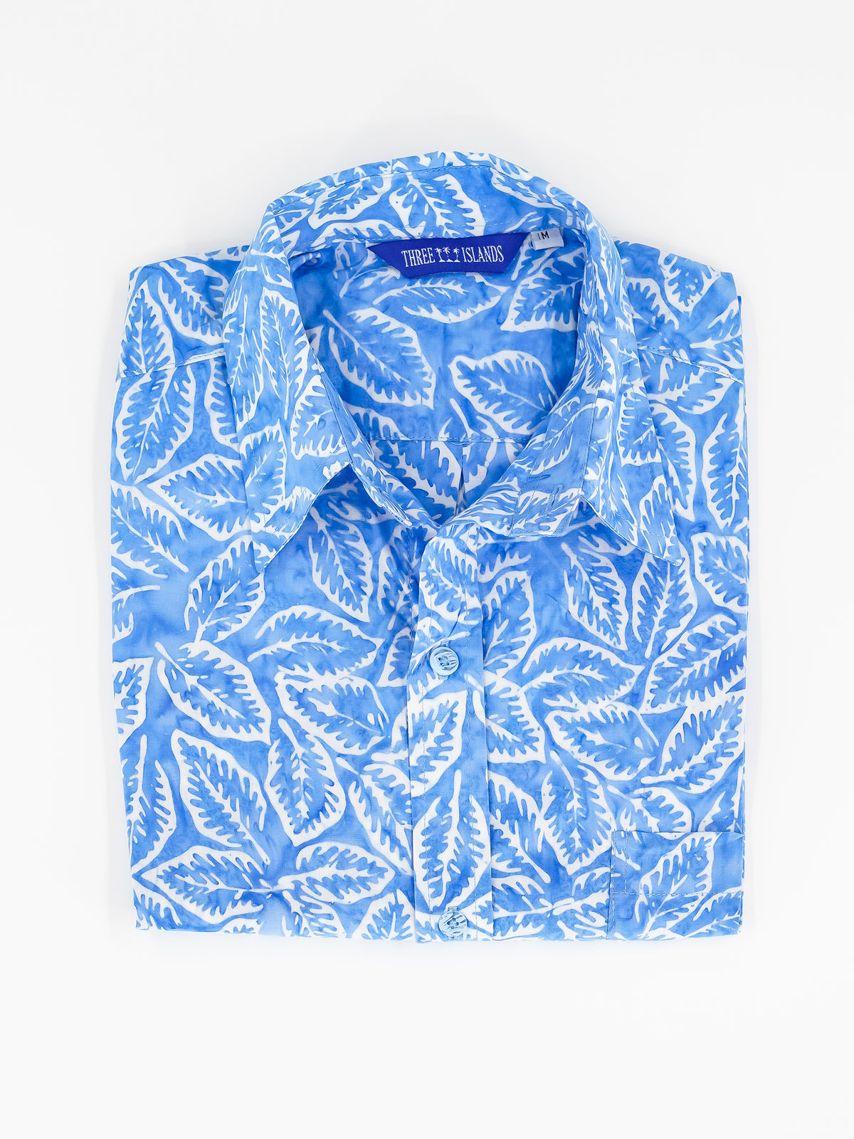 Bali Short-Sleeve Shirt in Palm Beach Blue – Three Islands