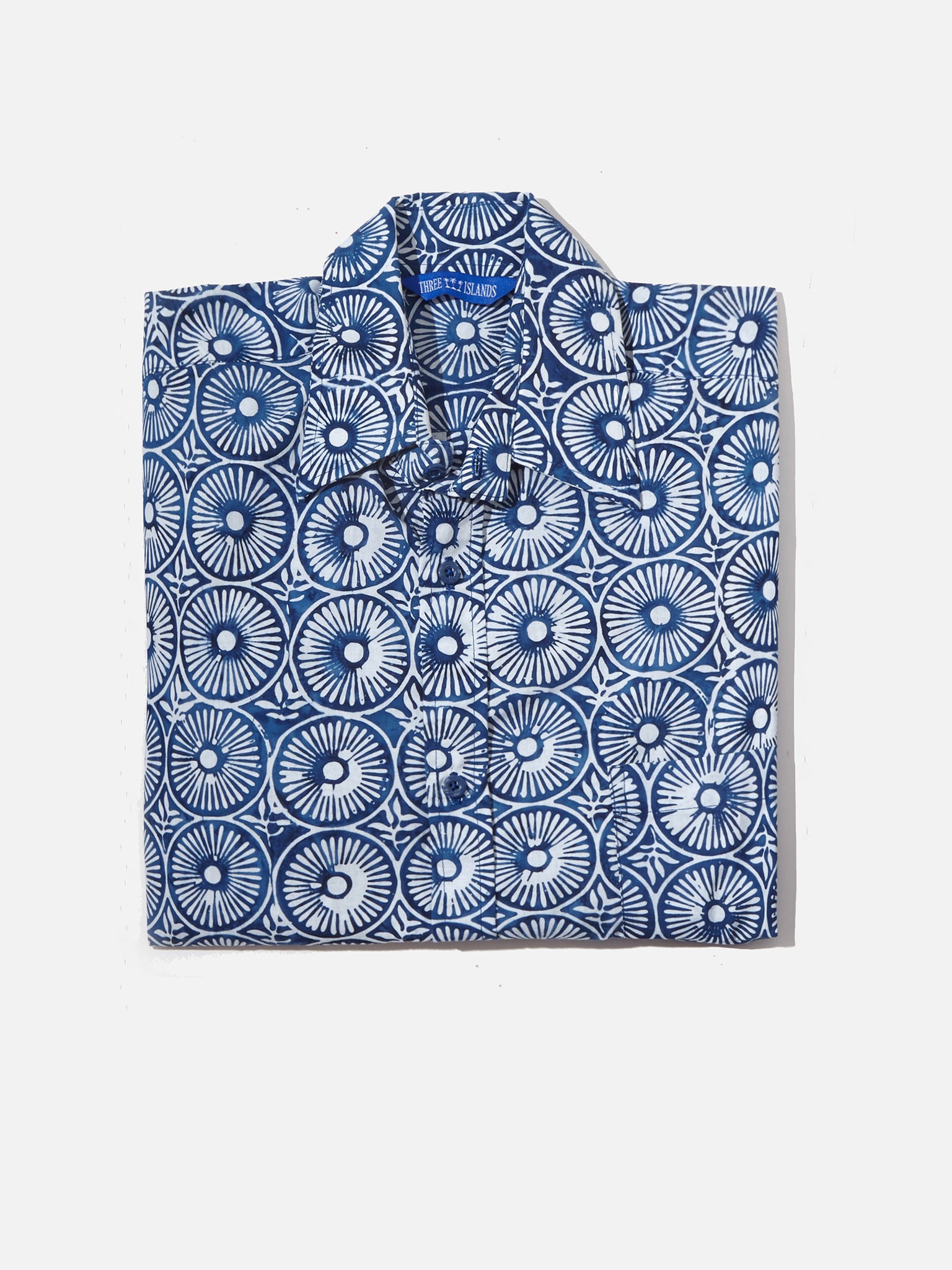 Bali Short-Sleeve Shirt in Persian Sundial – Three Islands