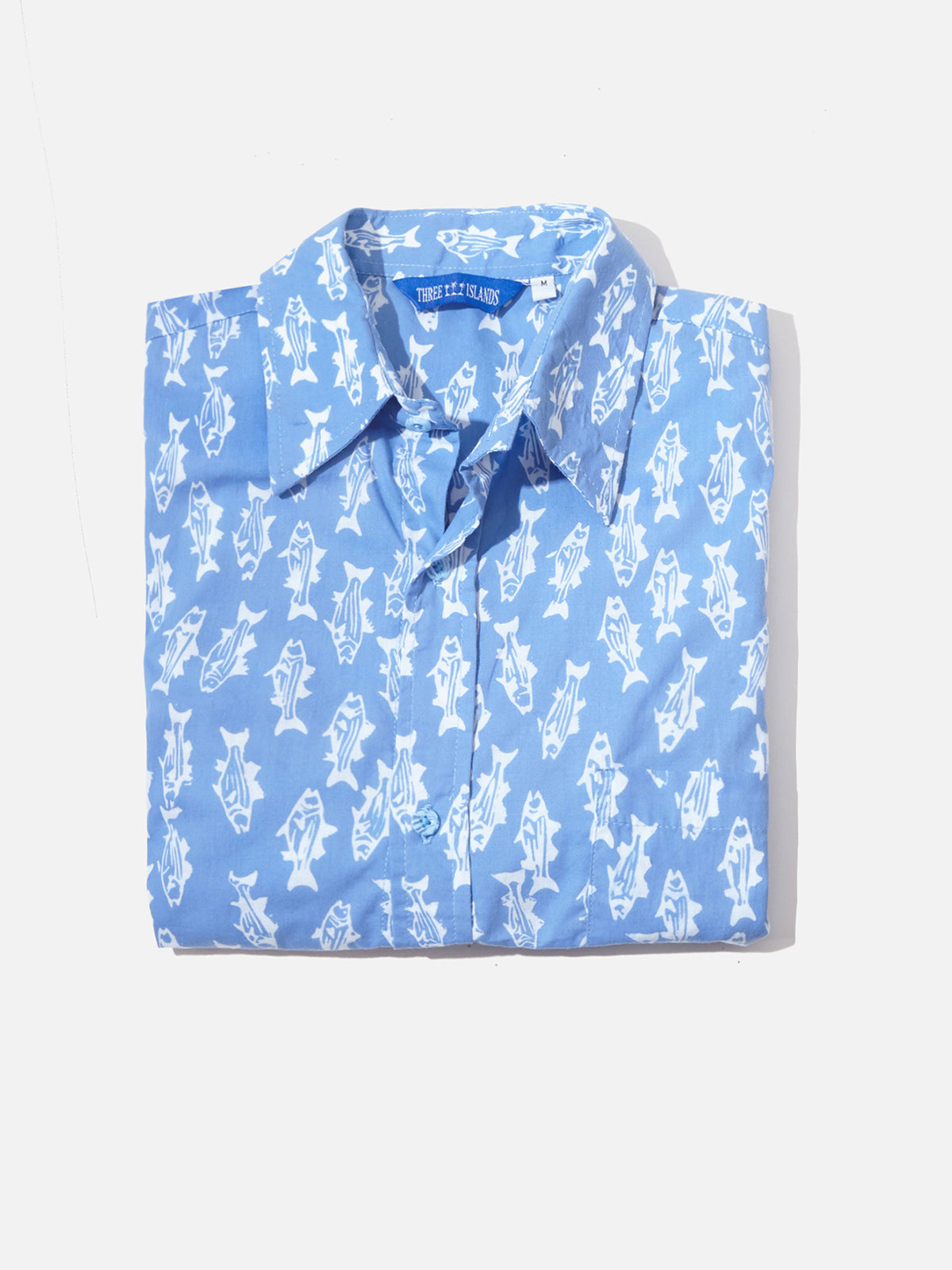 Bali Short-Sleeve Shirt in Striper Blues – Three Islands
